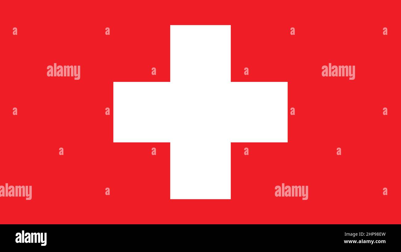 White flag red cross Stock Vector Images - Alamy