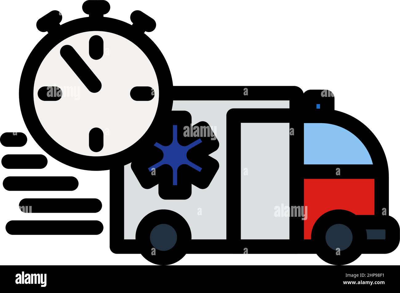 Vector cartoon ambulance car hi-res stock photography and images - Alamy