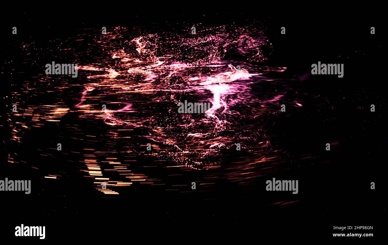 Breathtaking pink swirling dots transforming into the bell icon on ...