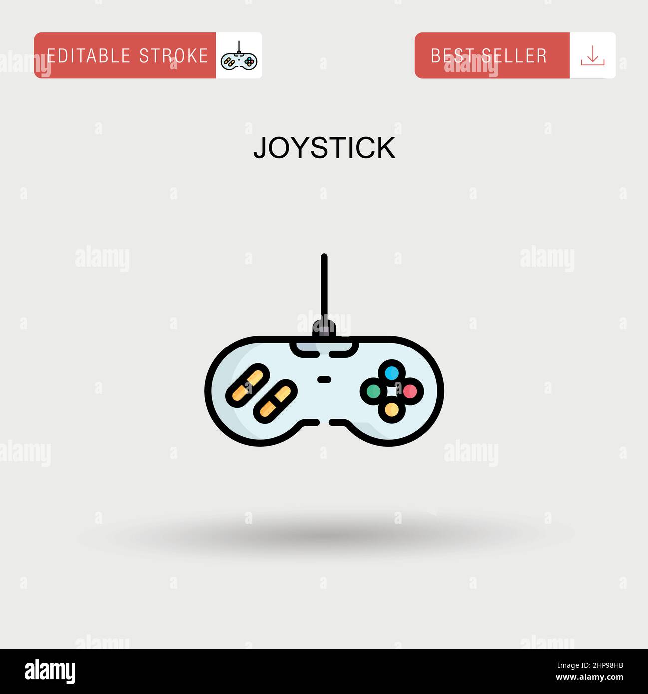 Flat joystick icon Stock Vector Images - Alamy