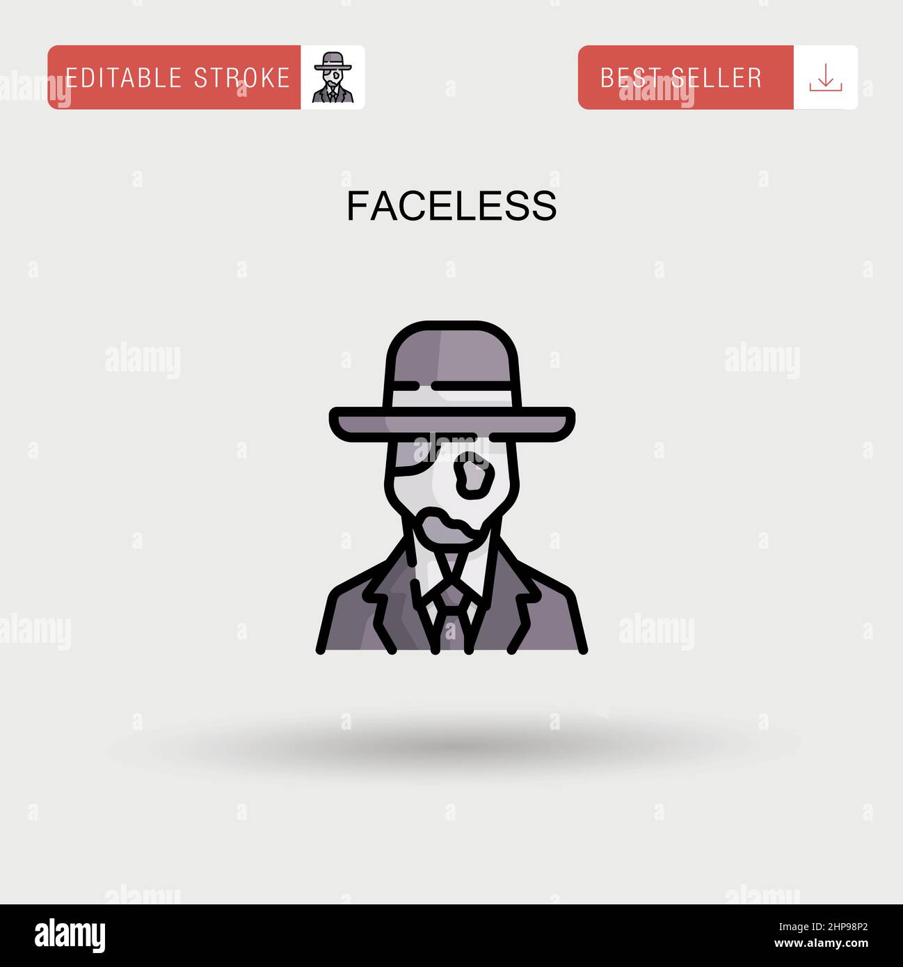 Cartoon head young man faceless hi-res stock photography and images - Alamy