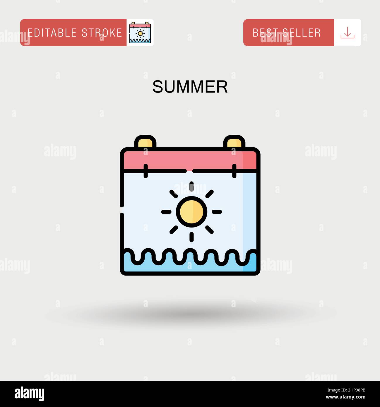 Summer icon blue vector Stock Vector Images - Alamy