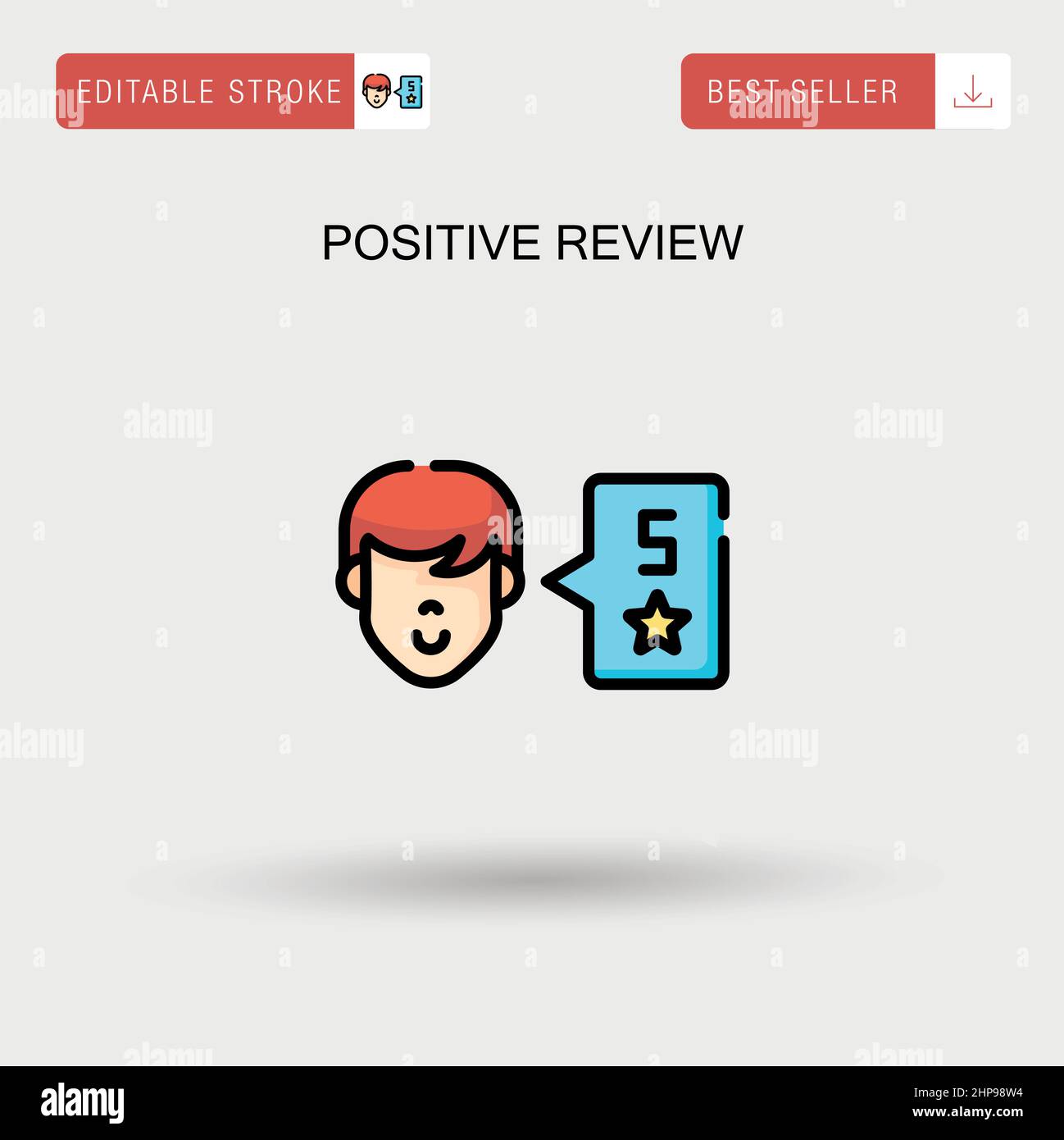 Positive review Simple vector icon Stock Vector Image & Art - Alamy
