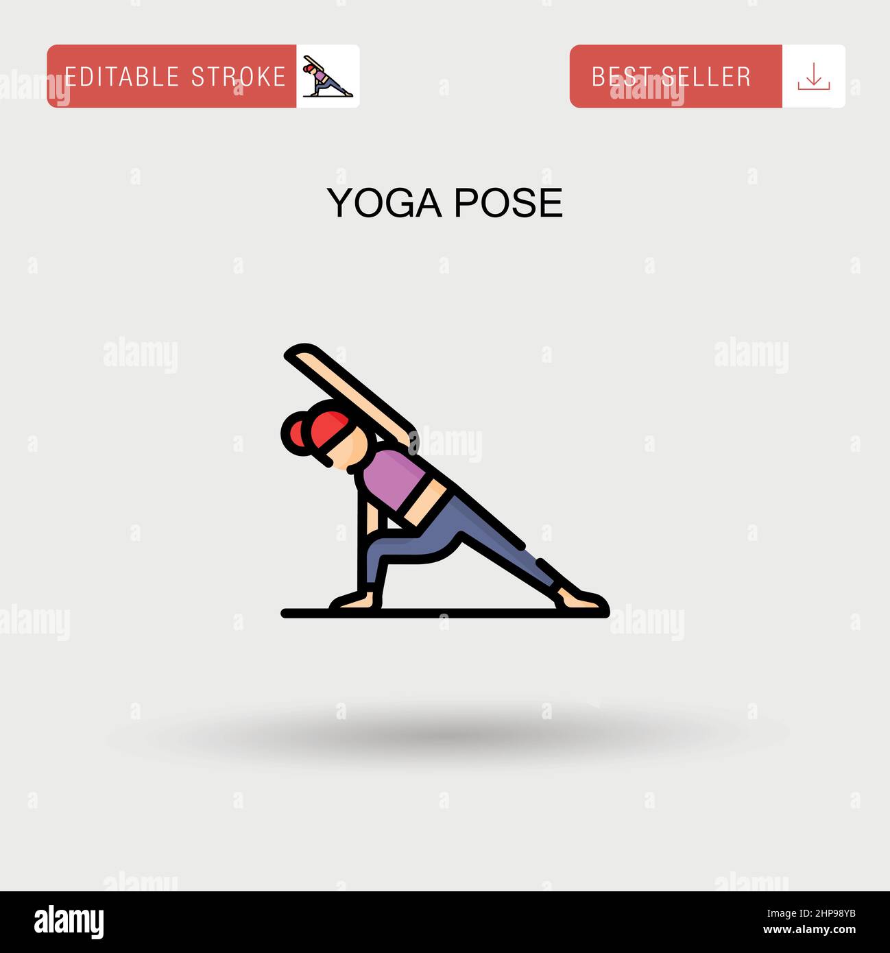 Yoga pose Simple vector icon Stock Vector Image & Art - Alamy