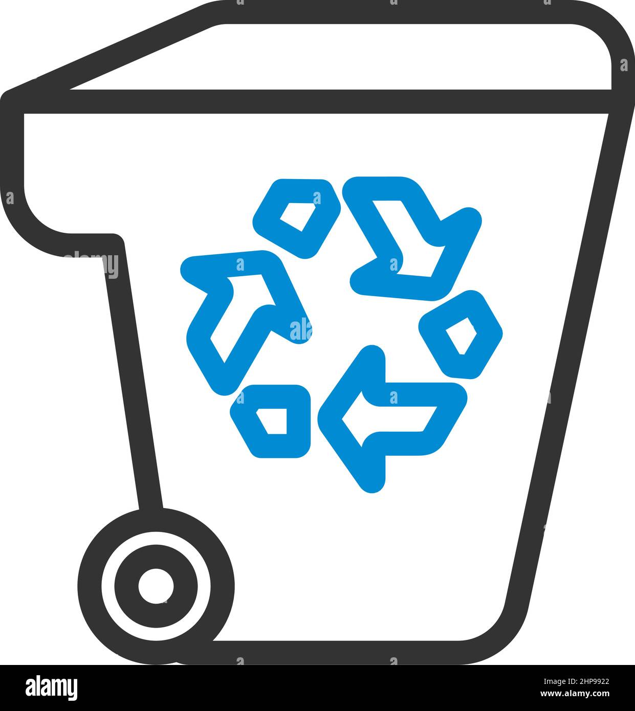 Organic garbage can icon Stock Vector Images - Alamy