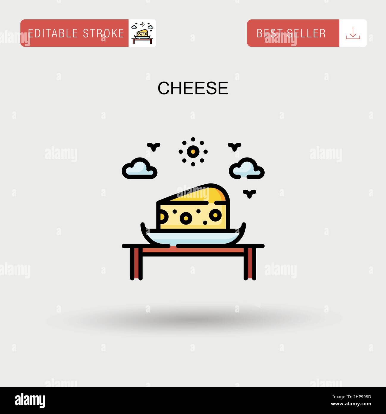 French soft cheese white Stock Vector Images - Alamy