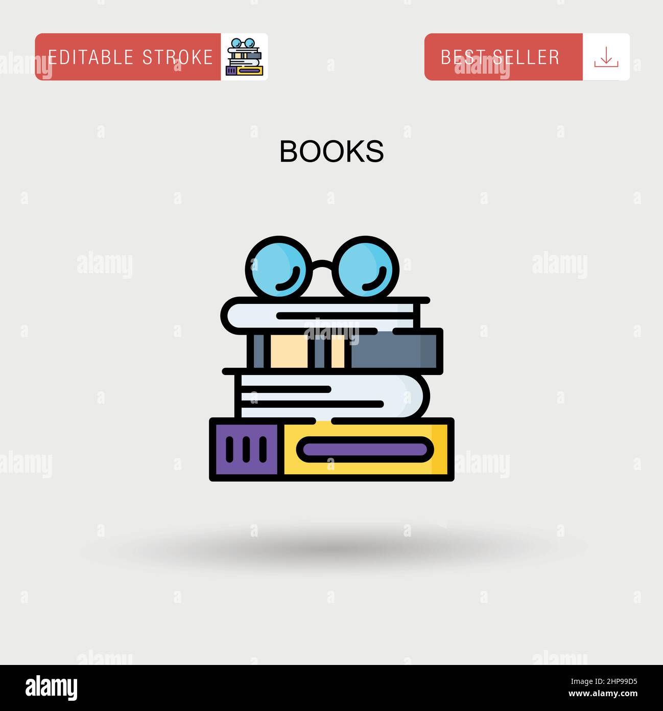 Pile books simple icon hi-res stock photography and images - Alamy