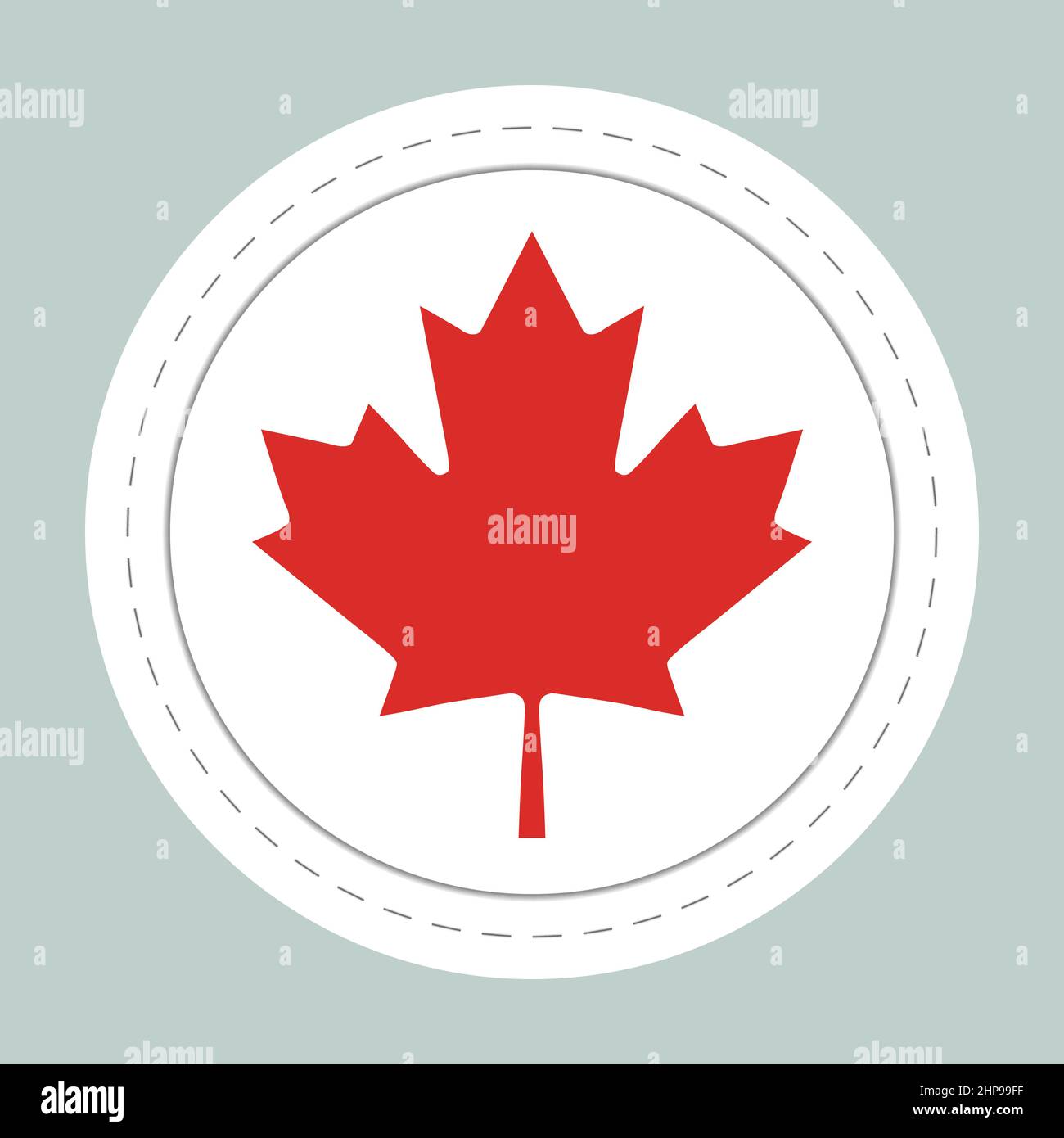 Sticker ball with flag of Canada. Round sphere, template icon. Canadian ...