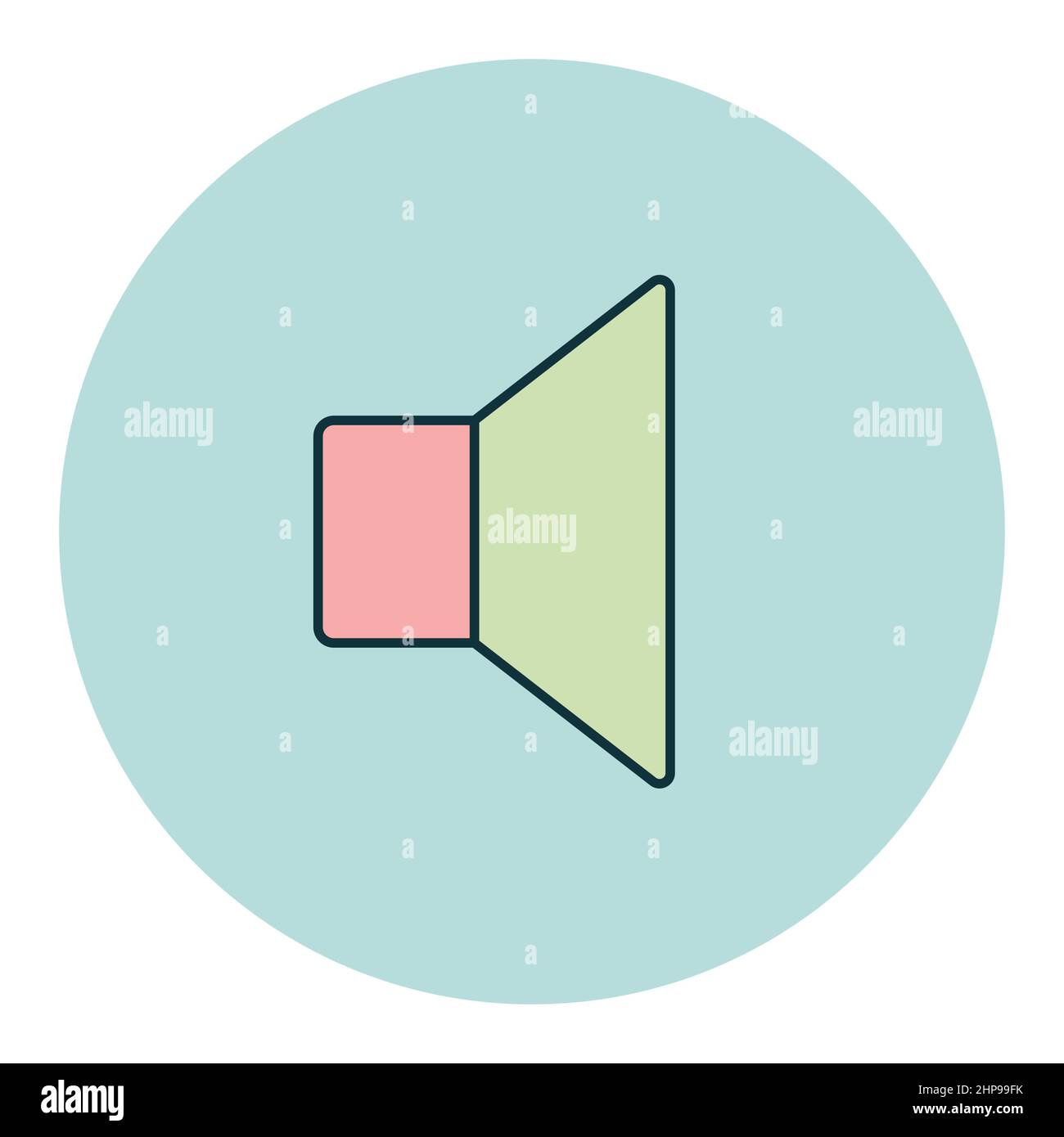 Speaker vector flat icon. Music sign Stock Vector Image & Art - Alamy