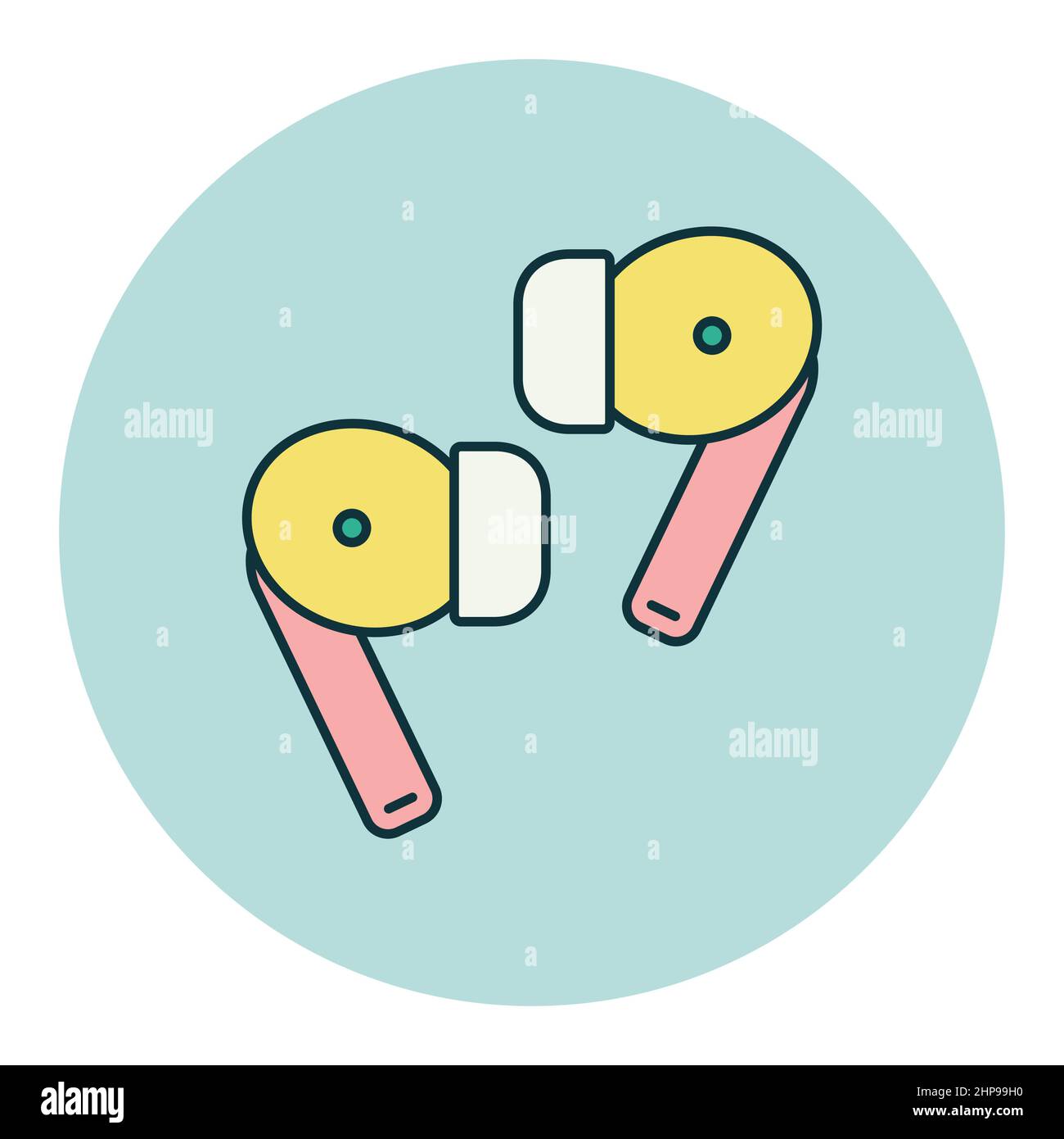 Pair of earphone Stock Vector Images - Alamy