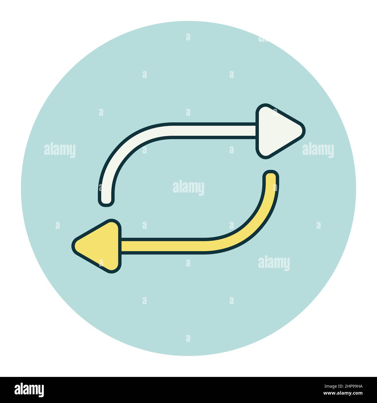 Flat loop icon repeat hi-res stock photography and images - Alamy