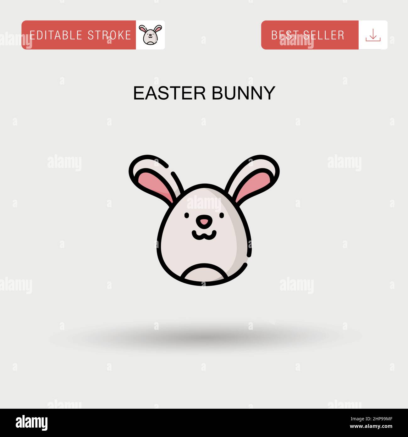 Easter rabbit basket icon vector hi-res stock photography and images ...