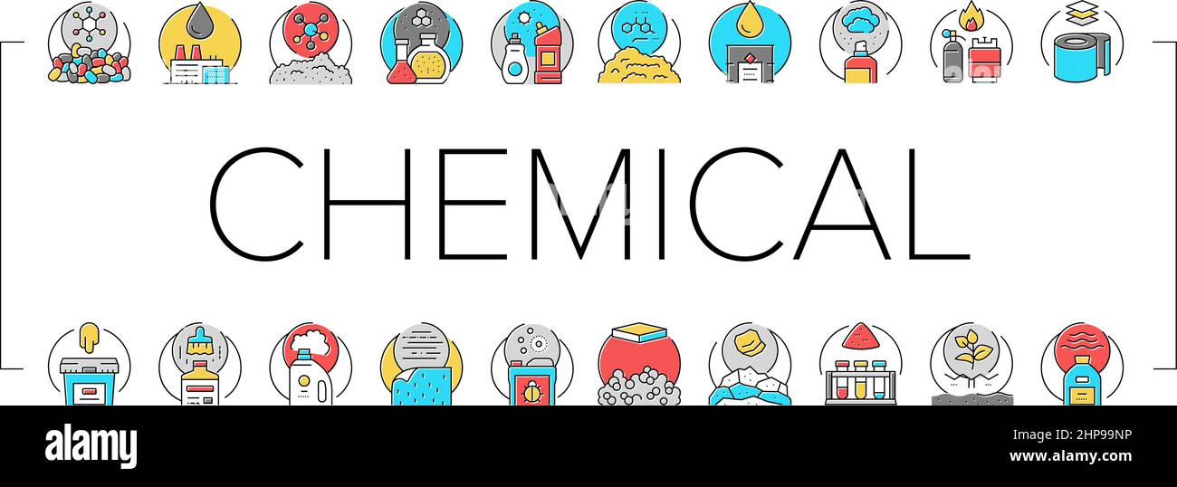 Chemical Industry Production Icons Set Vector Stock Vector Image & Art ...
