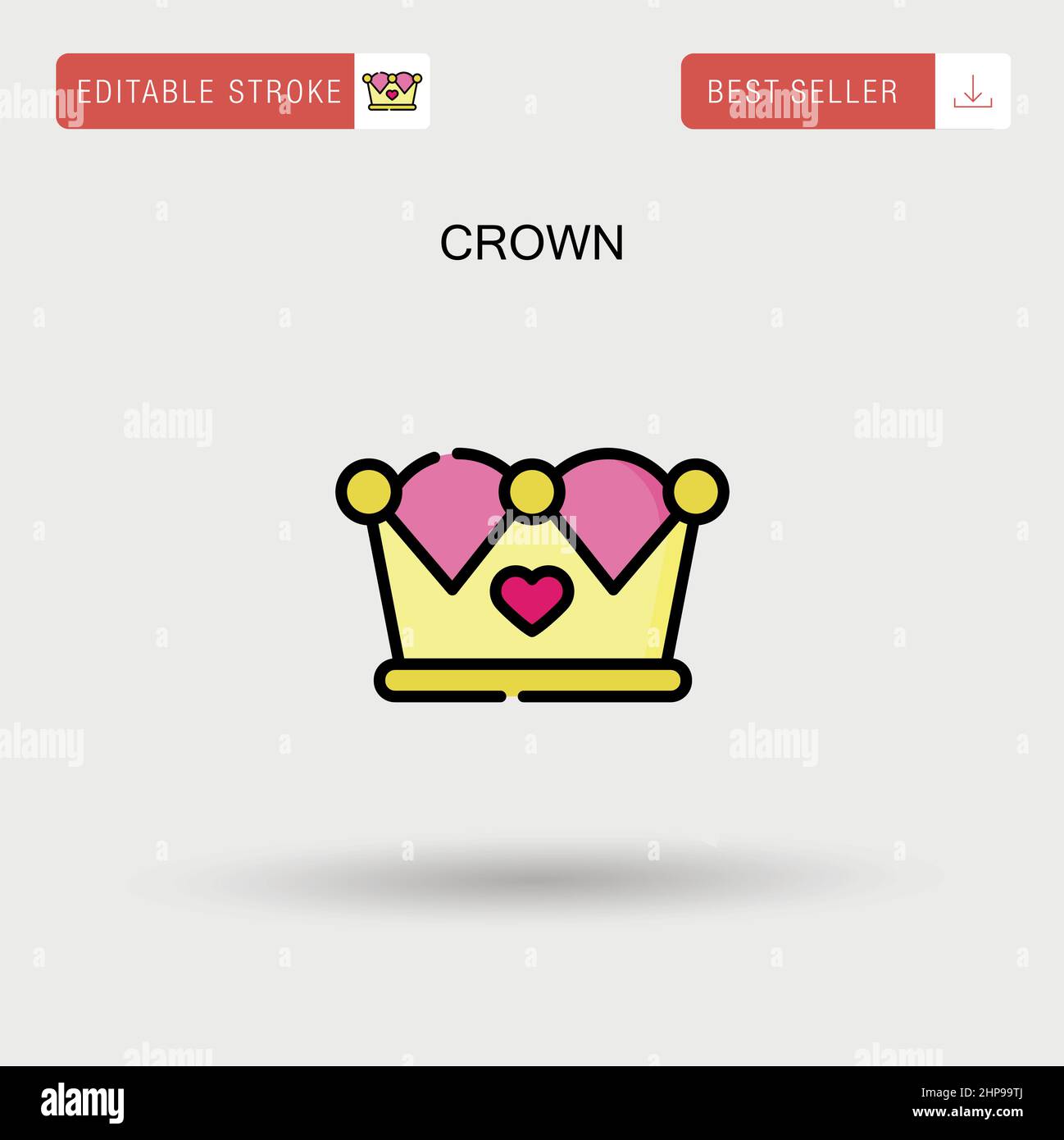 Crown symbol and icon hi-res stock photography and images - Alamy
