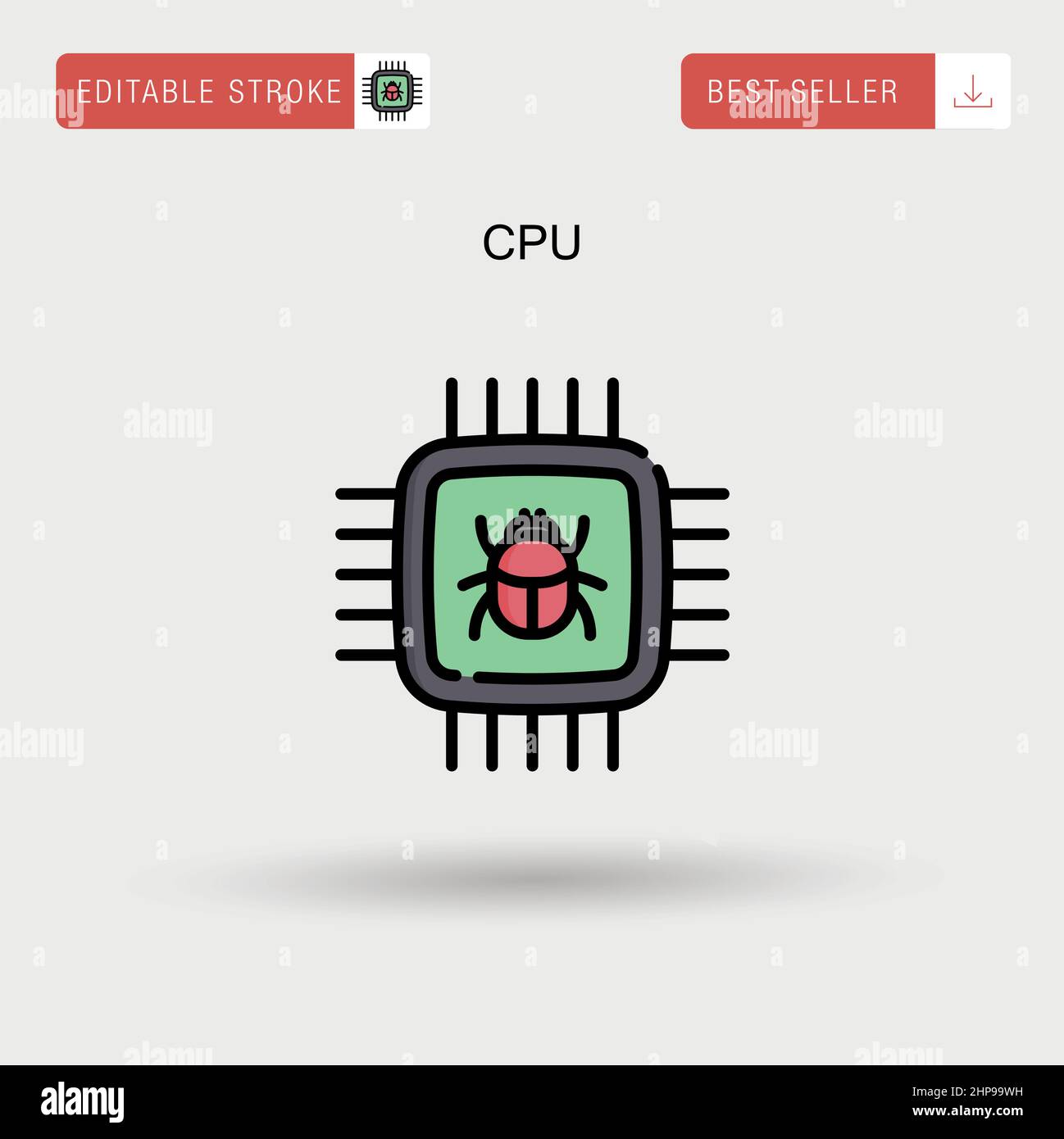 Cpu Simple vector icon Stock Vector Image & Art - Alamy