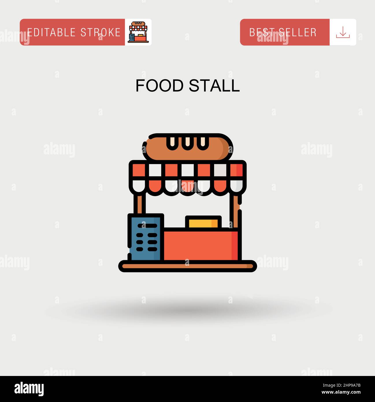 Outdoor food retail Stock Vector Images - Alamy