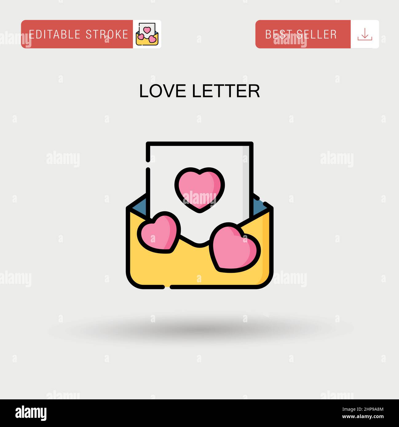 Love letter Simple vector icon Stock Vector Image & Art - Alamy