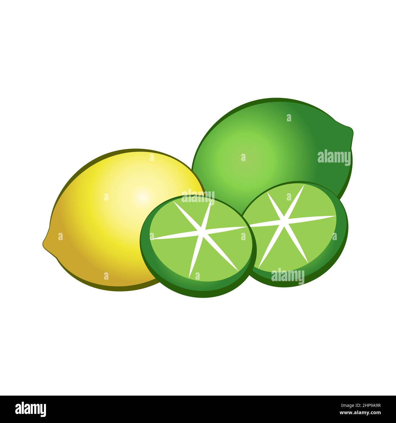 Lime slice clipart Cut Out Stock Images & Pictures - Alamy