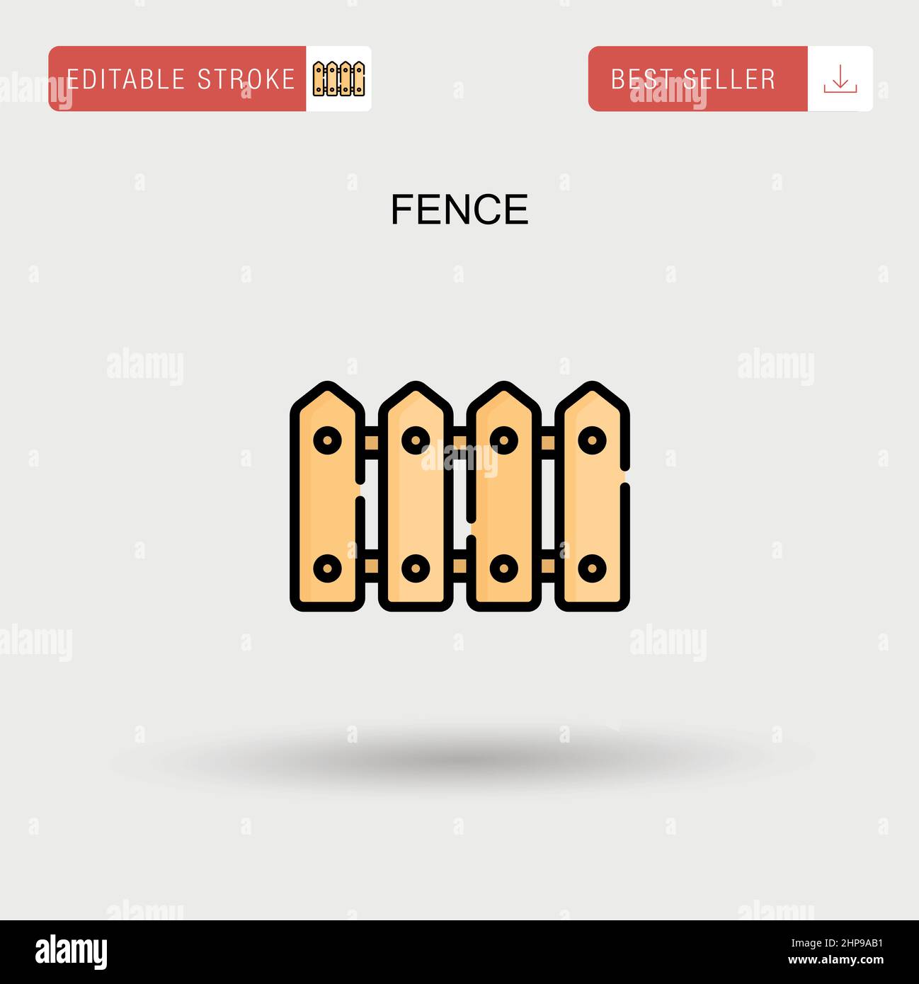 Fence Simple vector icon Stock Vector Image & Art - Alamy