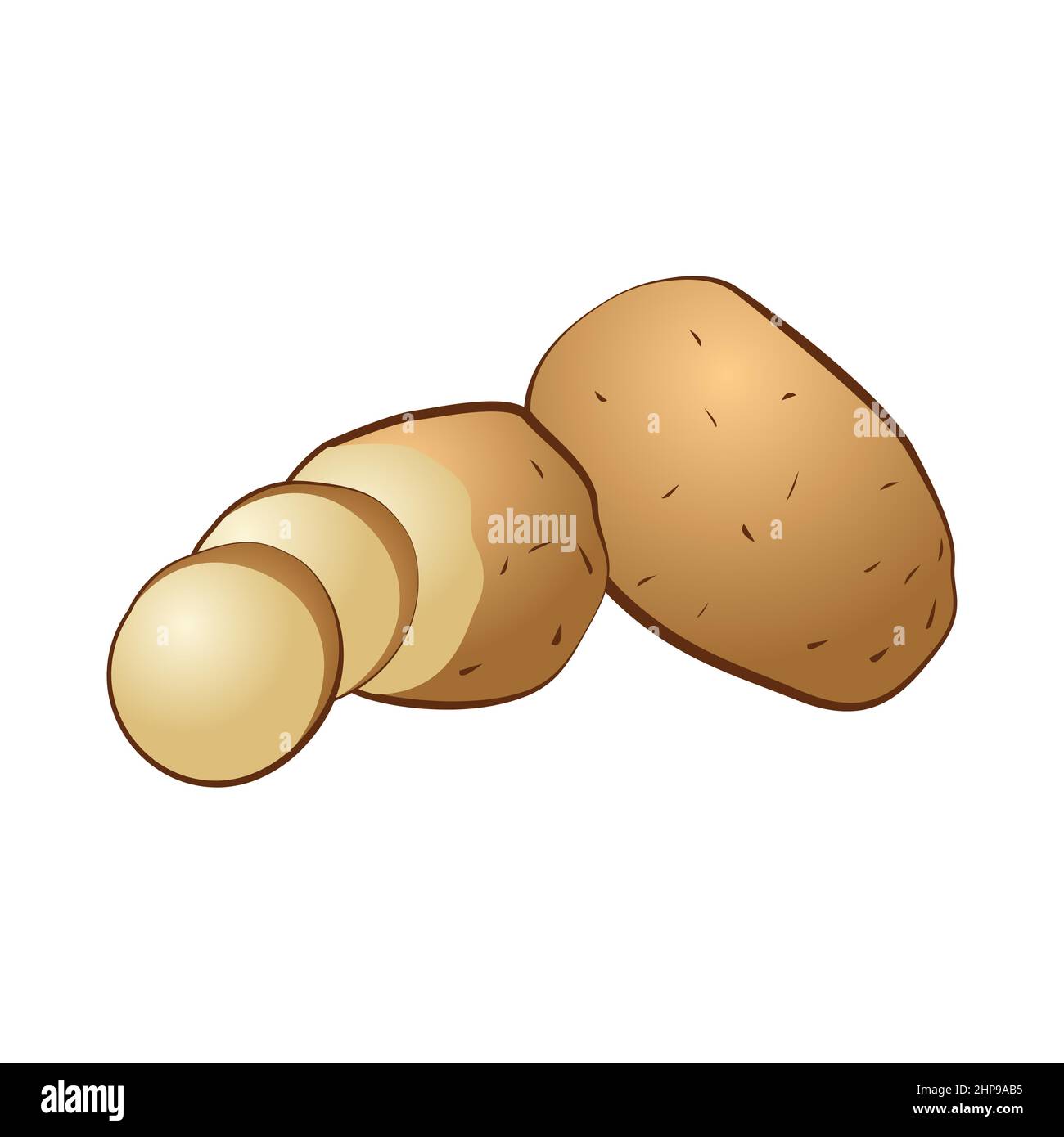 clip art of potatoes with cartoon design,vector illustration Stock ...