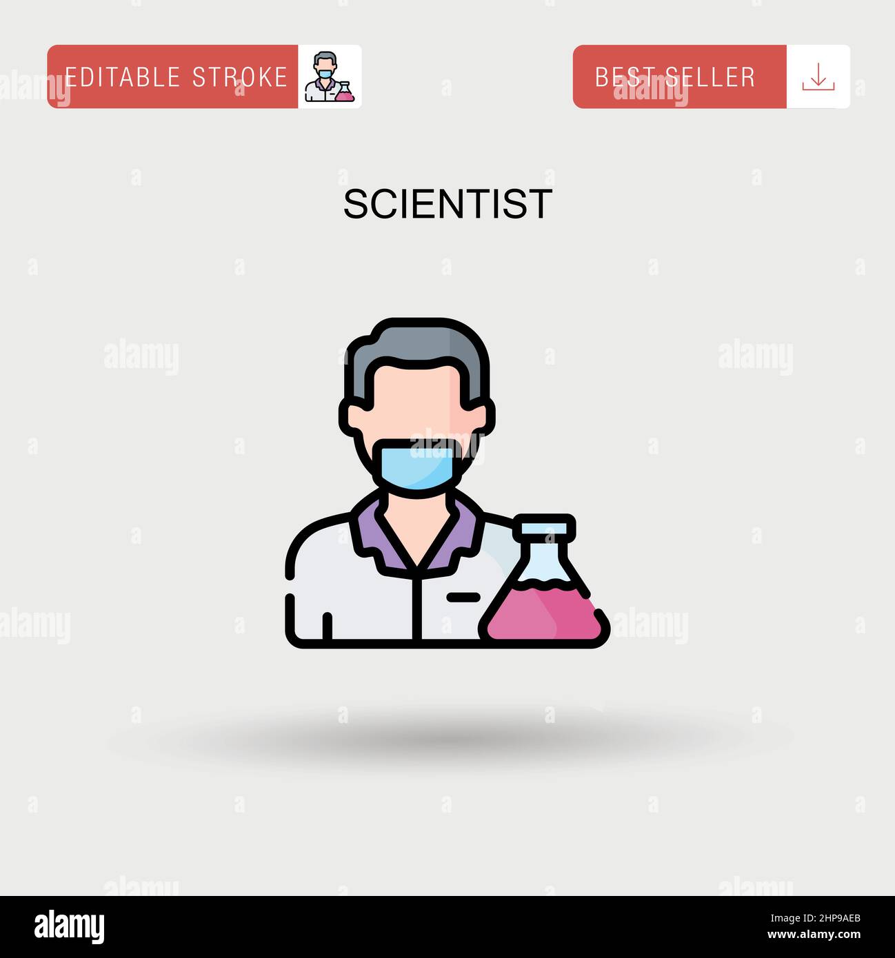 Lab research scientist icon Stock Vector Images - Alamy