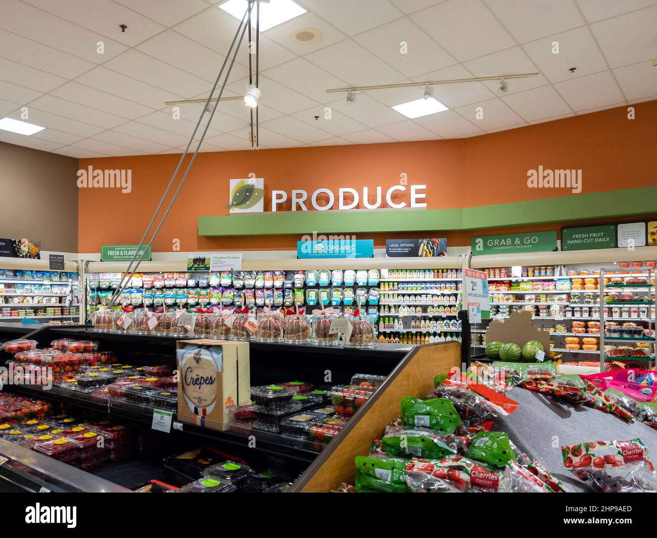 Orlando, Florida - February 8, 2022: Horizontal Indoor View of Publix ...