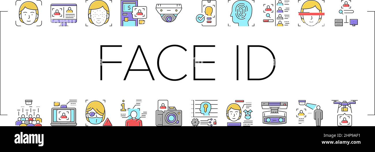 Face Id Technology Collection Icons Set Vector Stock Vector Image & Art - Alamy