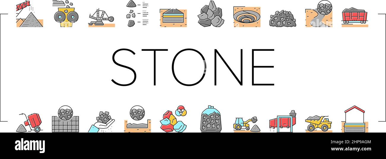 Crushed stone extraction Stock Vector Images - Alamy
