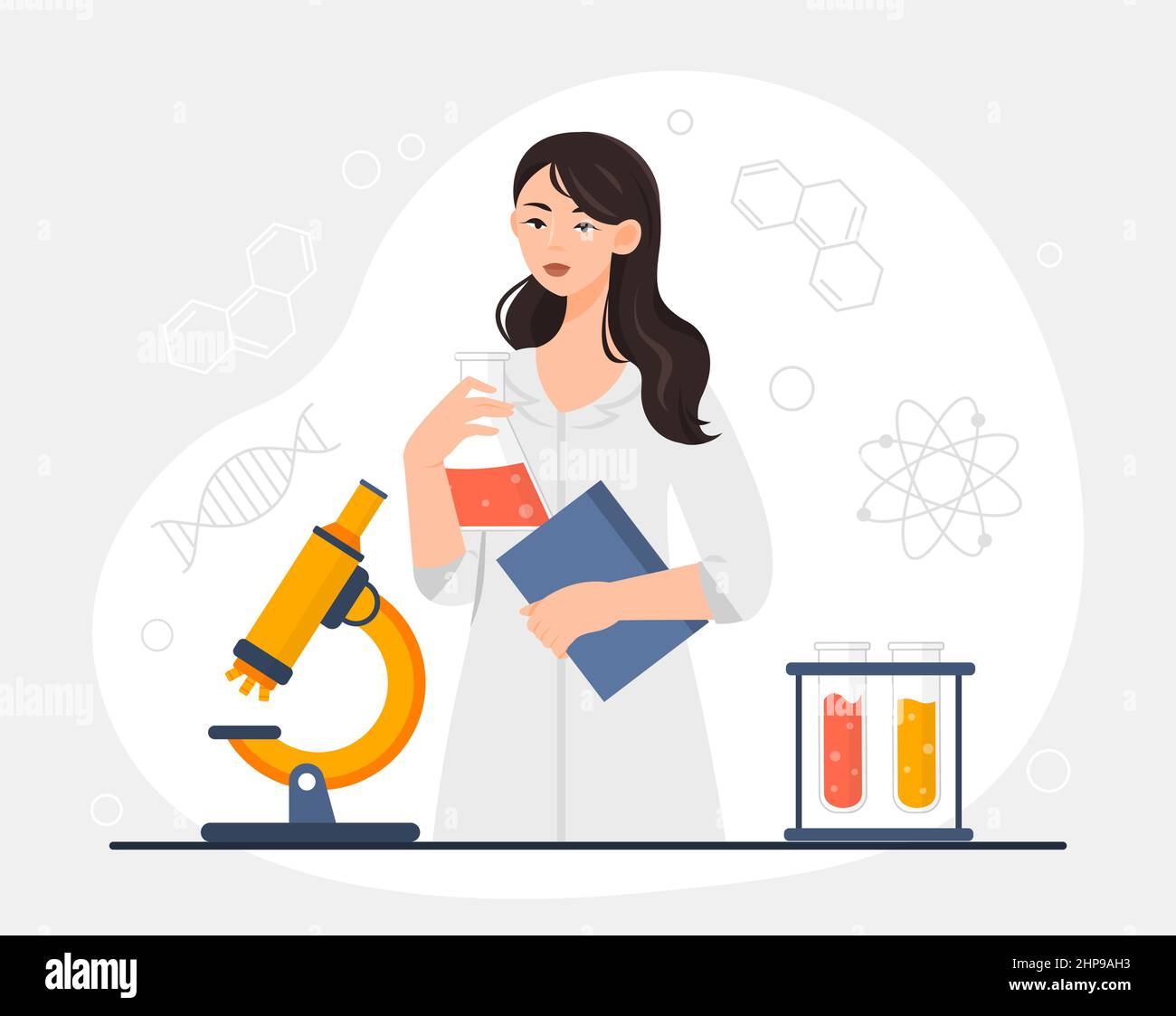 Vaccine lab coat Stock Vector Images - Alamy