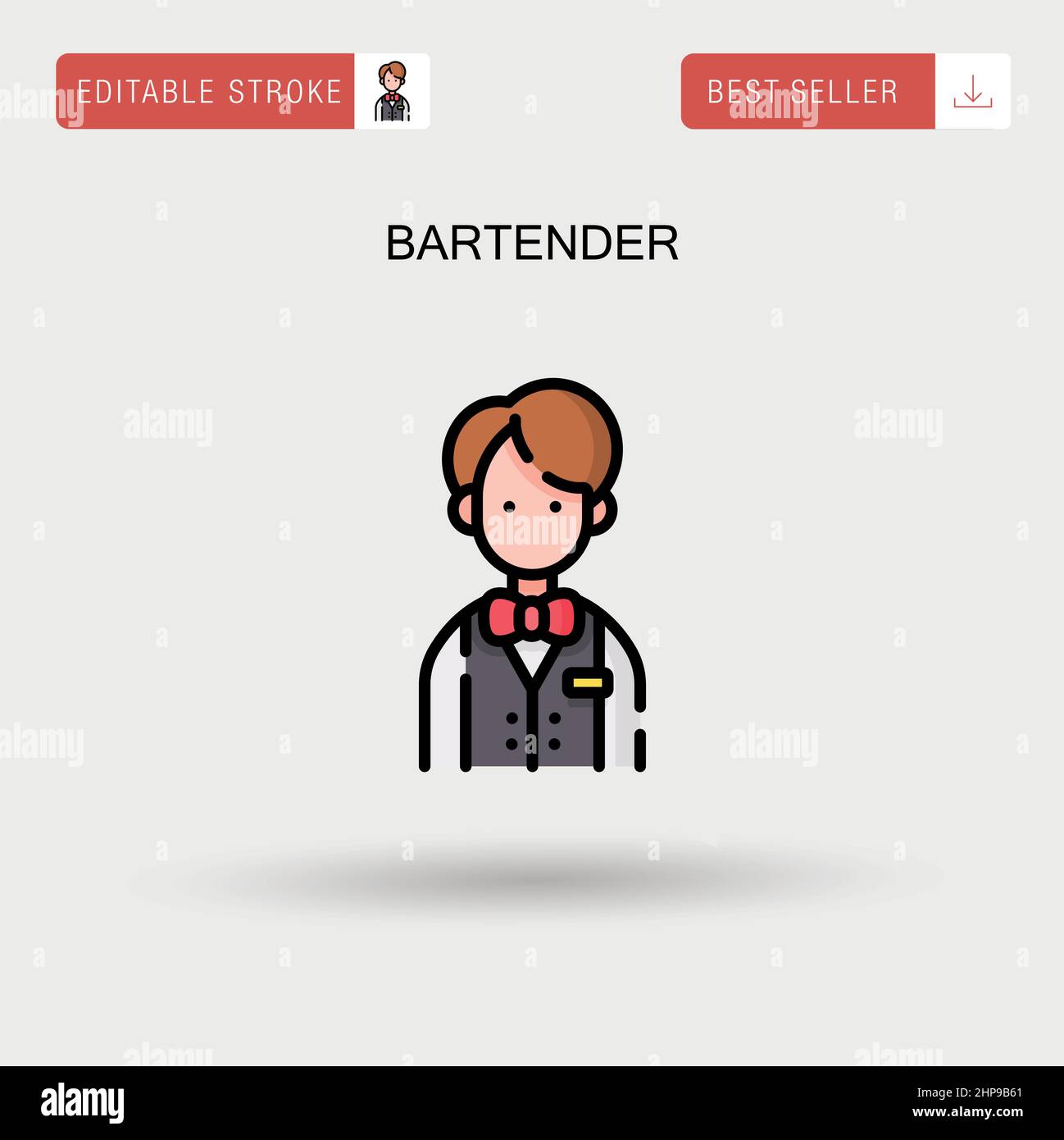 Bartender icon hi-res stock photography and images - Alamy