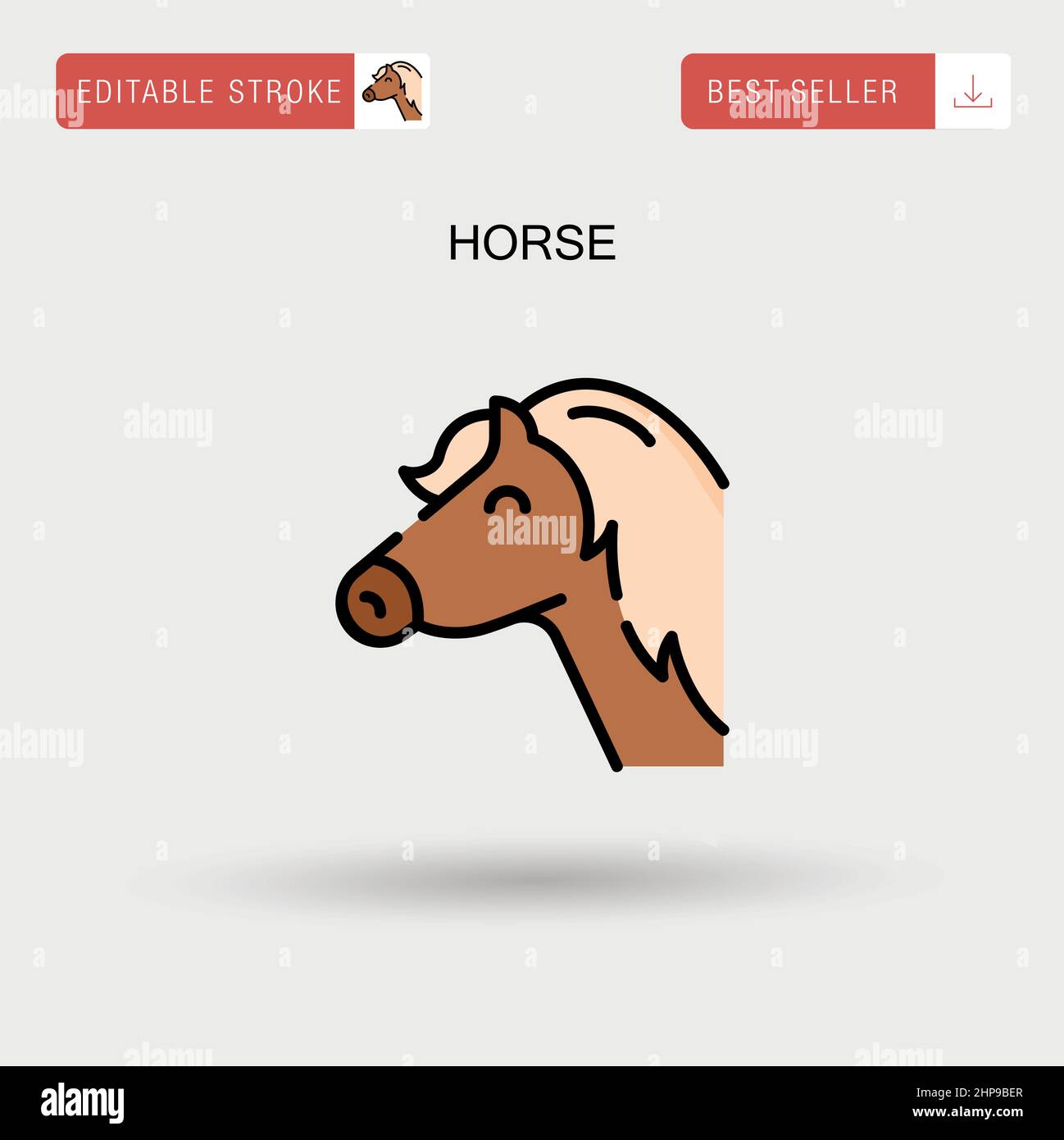 Horse Simple vector icon Stock Vector Image & Art - Alamy