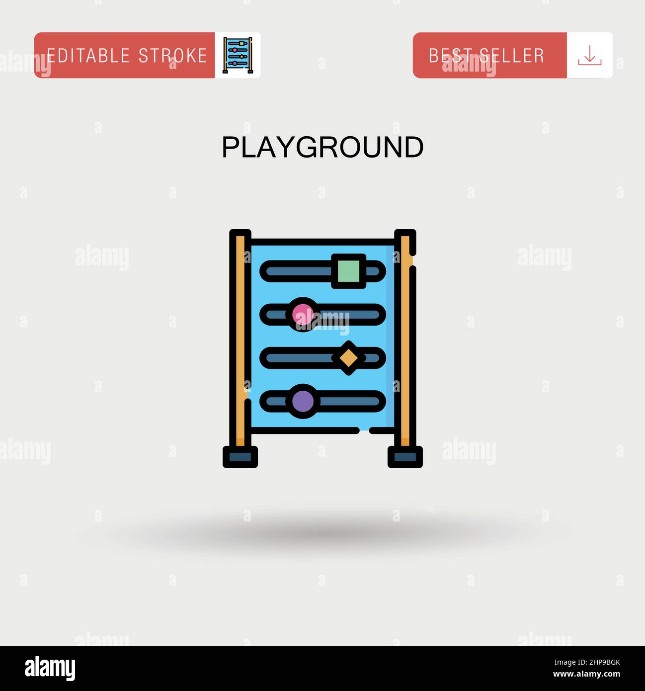 Blue plastic swing Stock Vector Images - Alamy