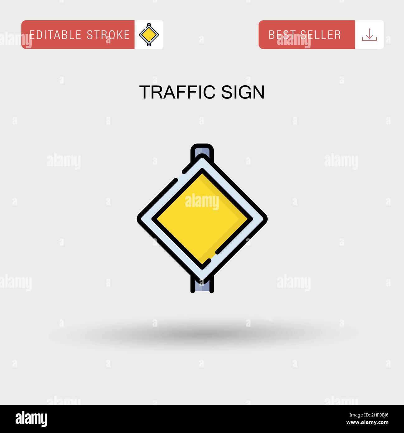 Traffic sign Simple vector icon Stock Vector Image & Art - Alamy