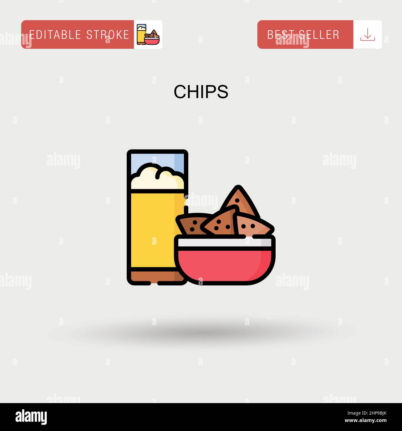 Chips Simple vector icon Stock Vector Image & Art - Alamy
