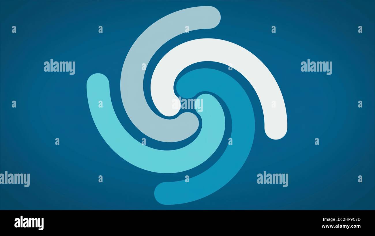 Luminous lines and curves circulate smoothly. Rotation and circulation ...