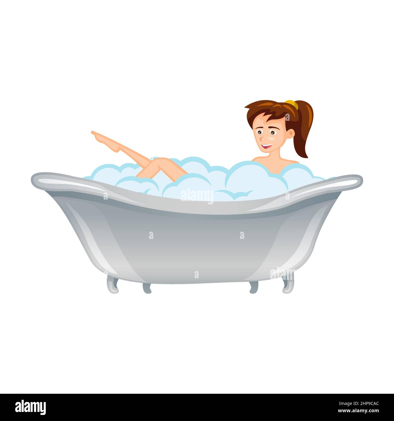 Lady bathing soap Cut Out Stock Images & Pictures - Alamy