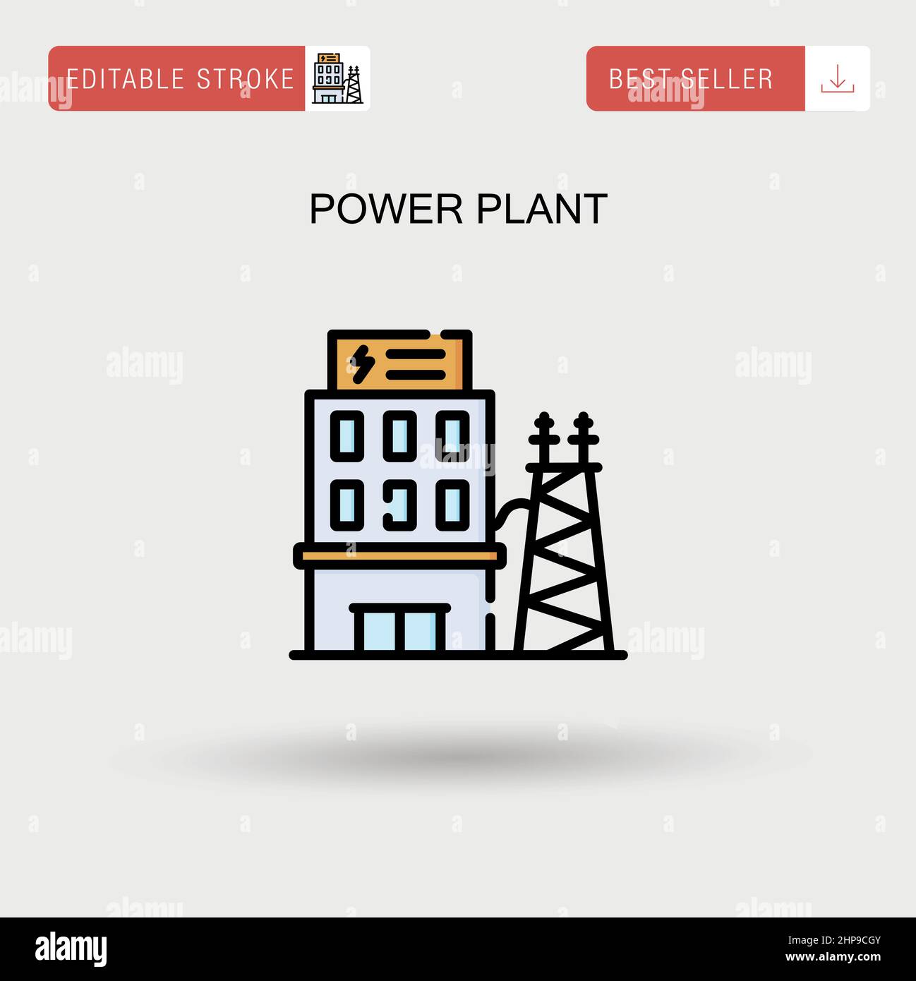 Power plant Simple vector icon Stock Vector Image & Art - Alamy