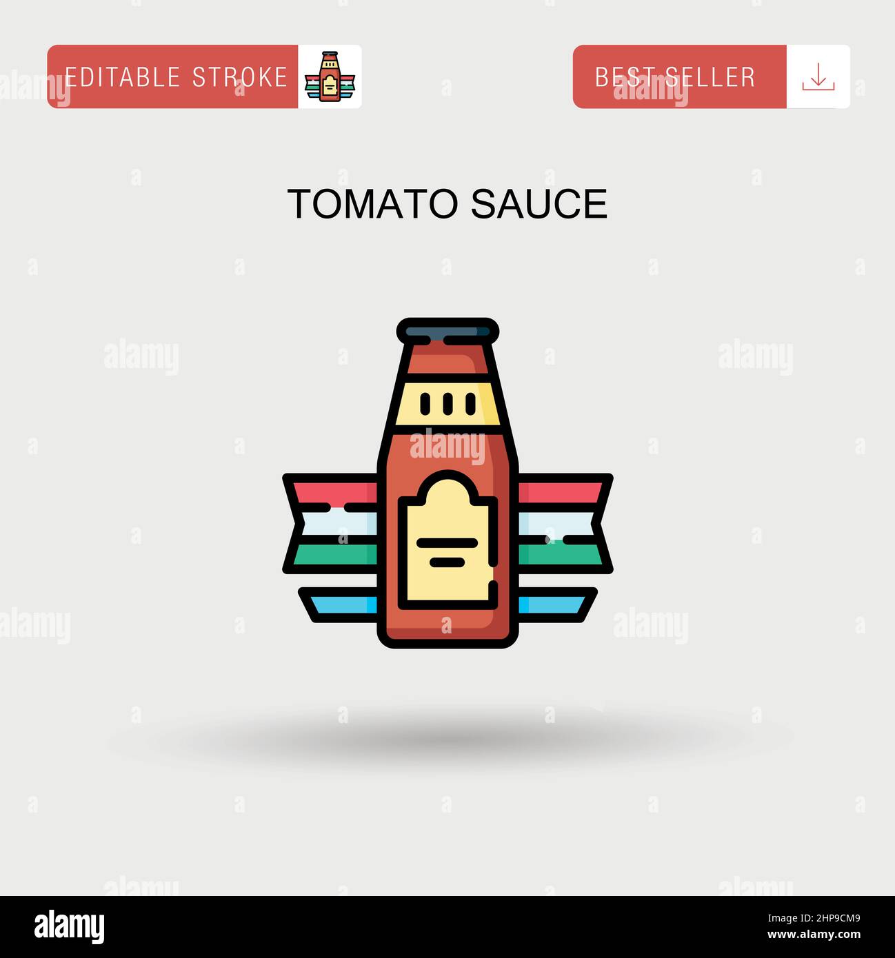 Tomato sauce Simple vector icon Stock Vector Image & Art - Alamy