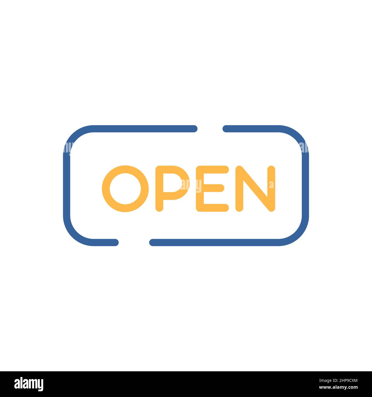 Open Vector icon on white background Stock Vector Image & Art - Alamy
