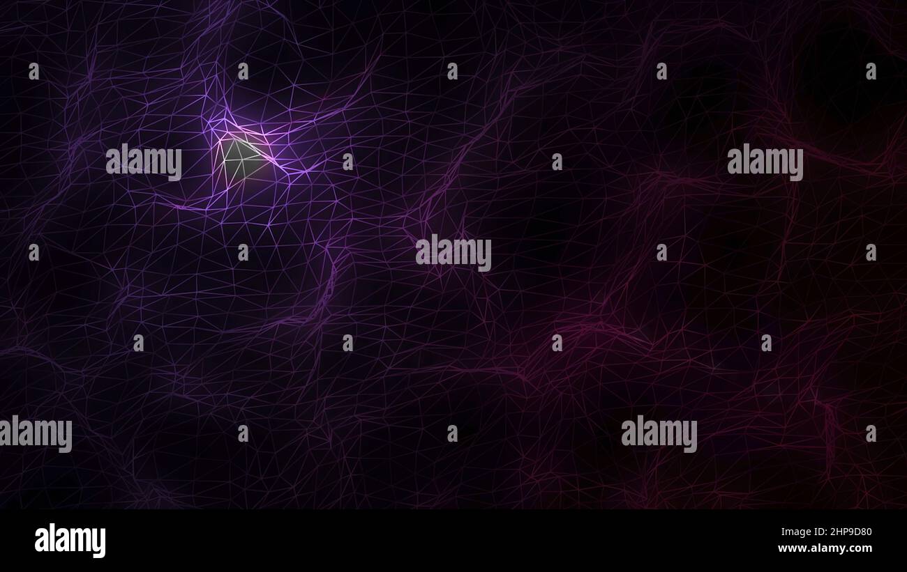 Electronic Neural Network - Abstract Motion Background. Flying across a ...