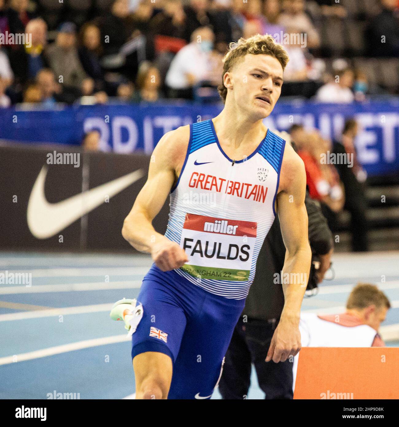 Saturday 19 February 2022: EDWARD FAULDS GBR in the 400 Meters Müller ...