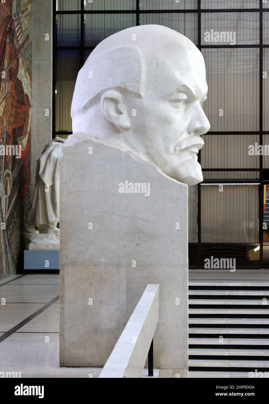 Lenin Monument inside the Armed Forces Museum, over the main stairs at ...