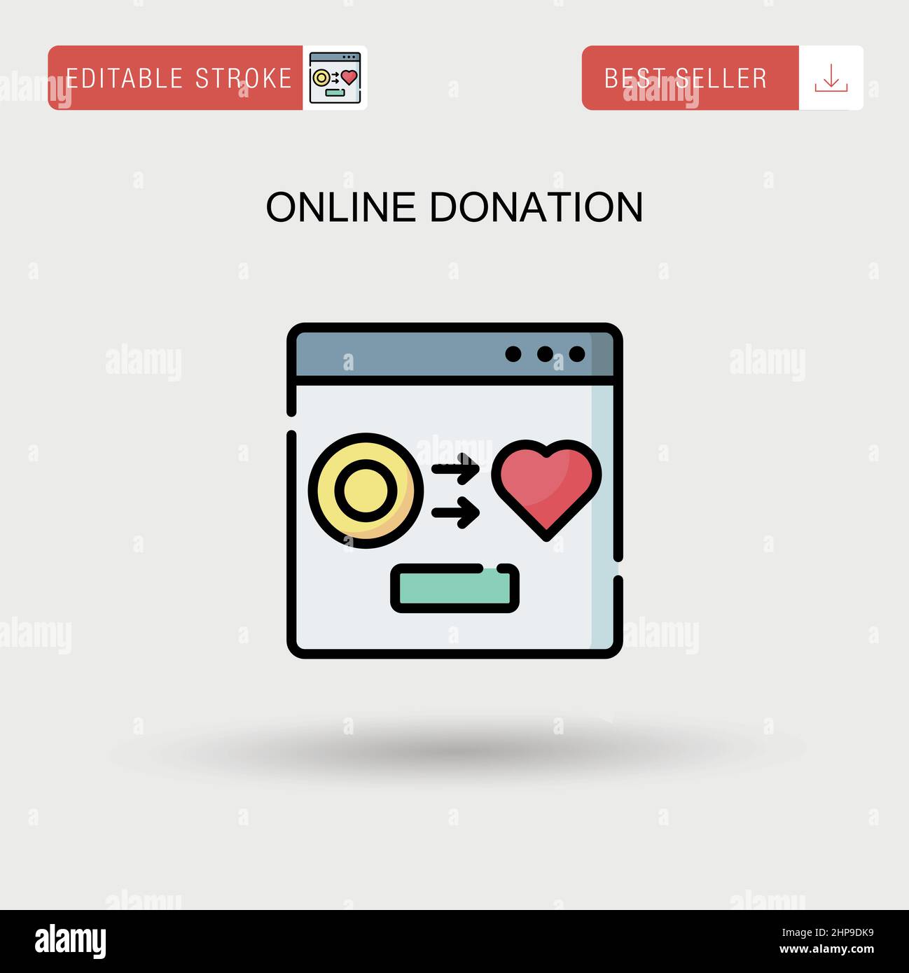 Online donation Simple vector icon Stock Vector Image & Art - Alamy