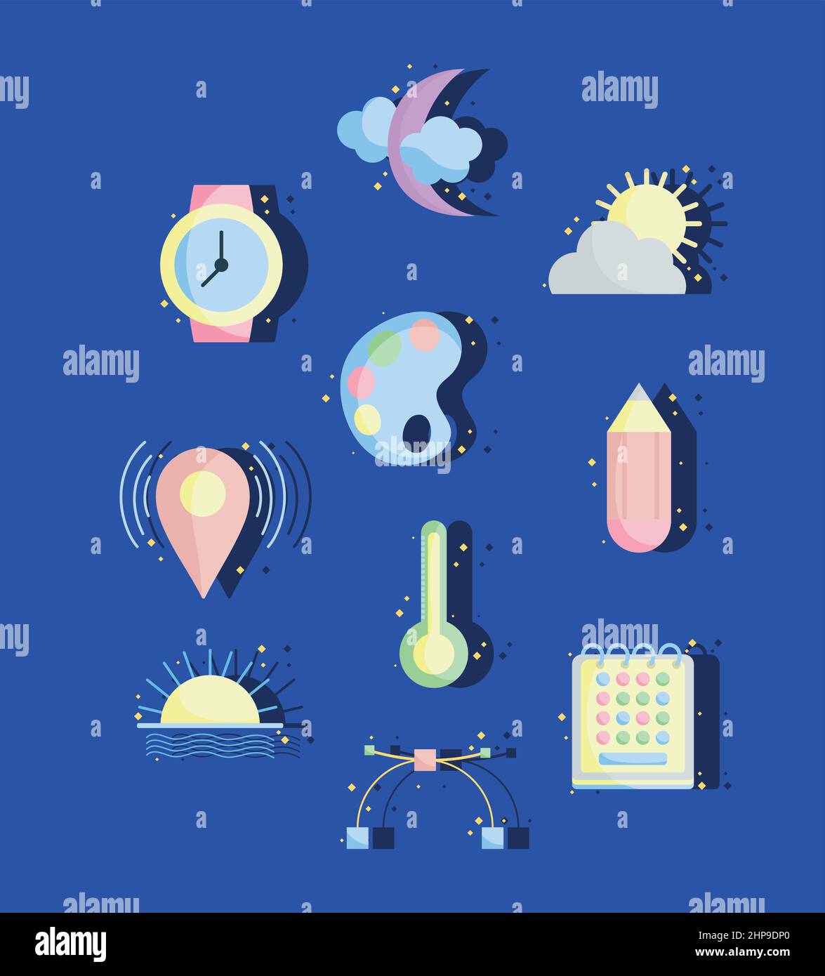 cartoon design icons Stock Vector Image & Art - Alamy