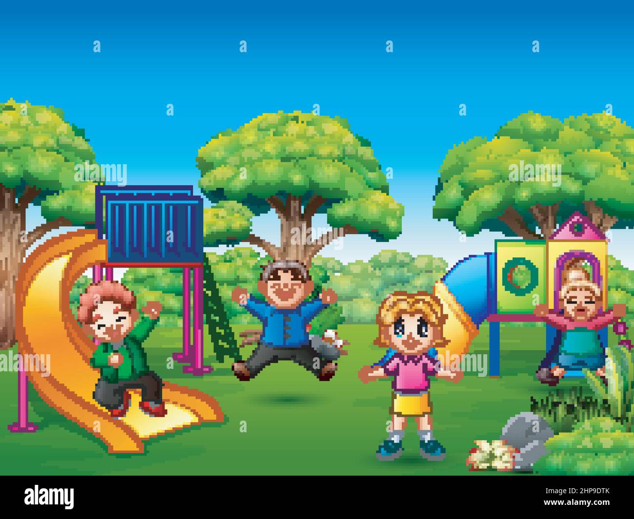 Kids playground cartoon concept background hi-res stock photography and ...