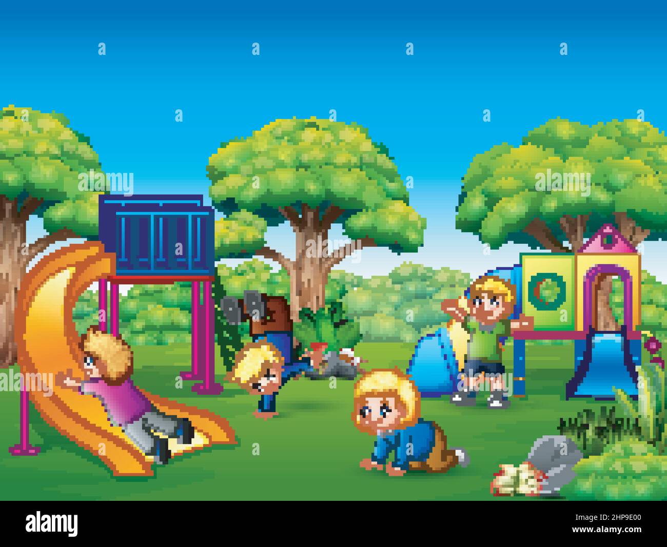 Kids playground cartoon concept background hi-res stock photography and ...