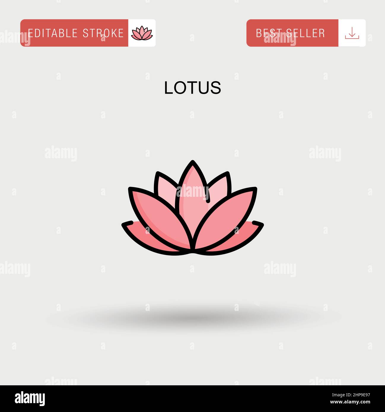 Lotus Simple vector icon Stock Vector Image & Art - Alamy