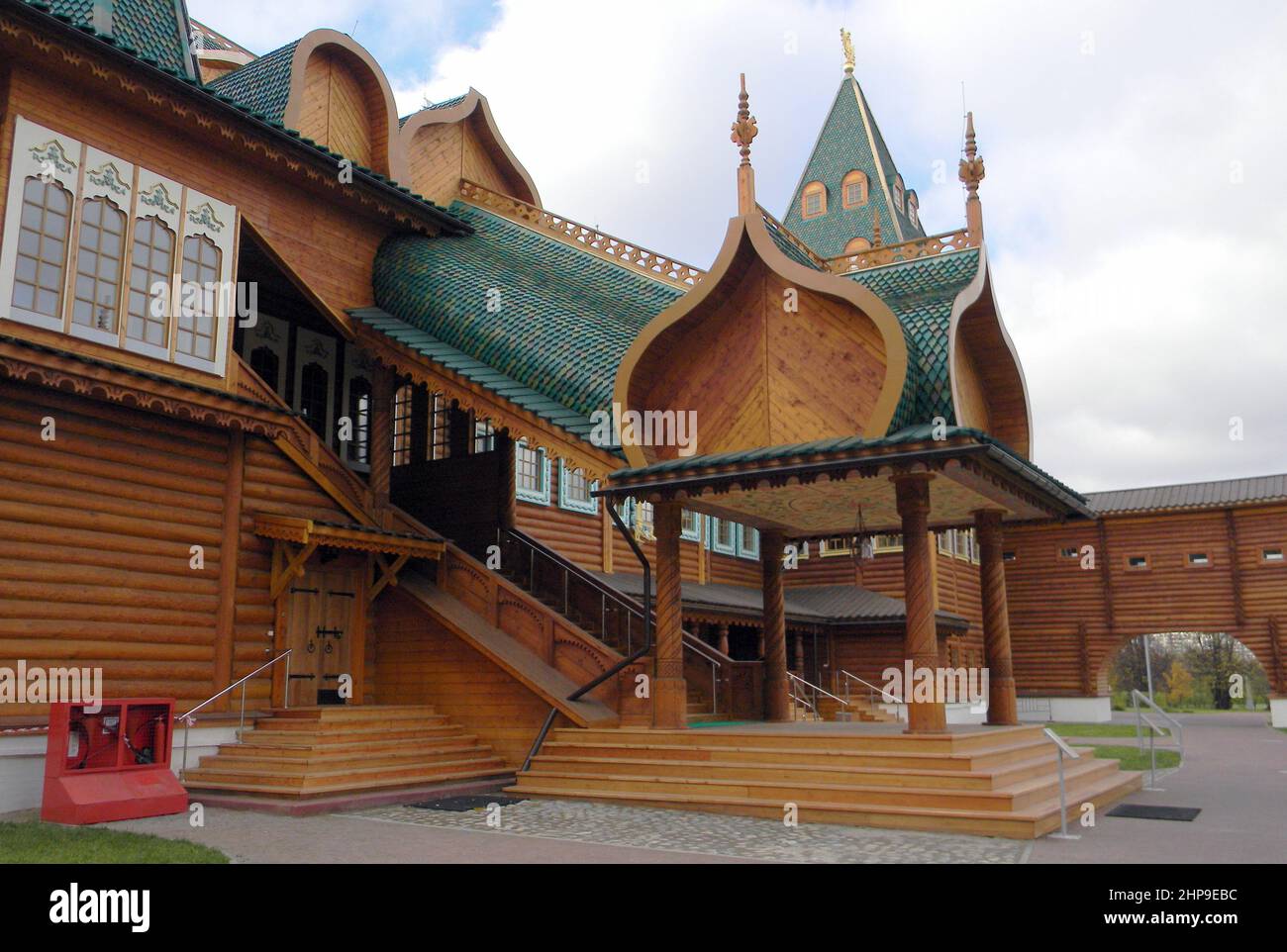 Modern reconstruction of the 17th century Wooden log palace in ...