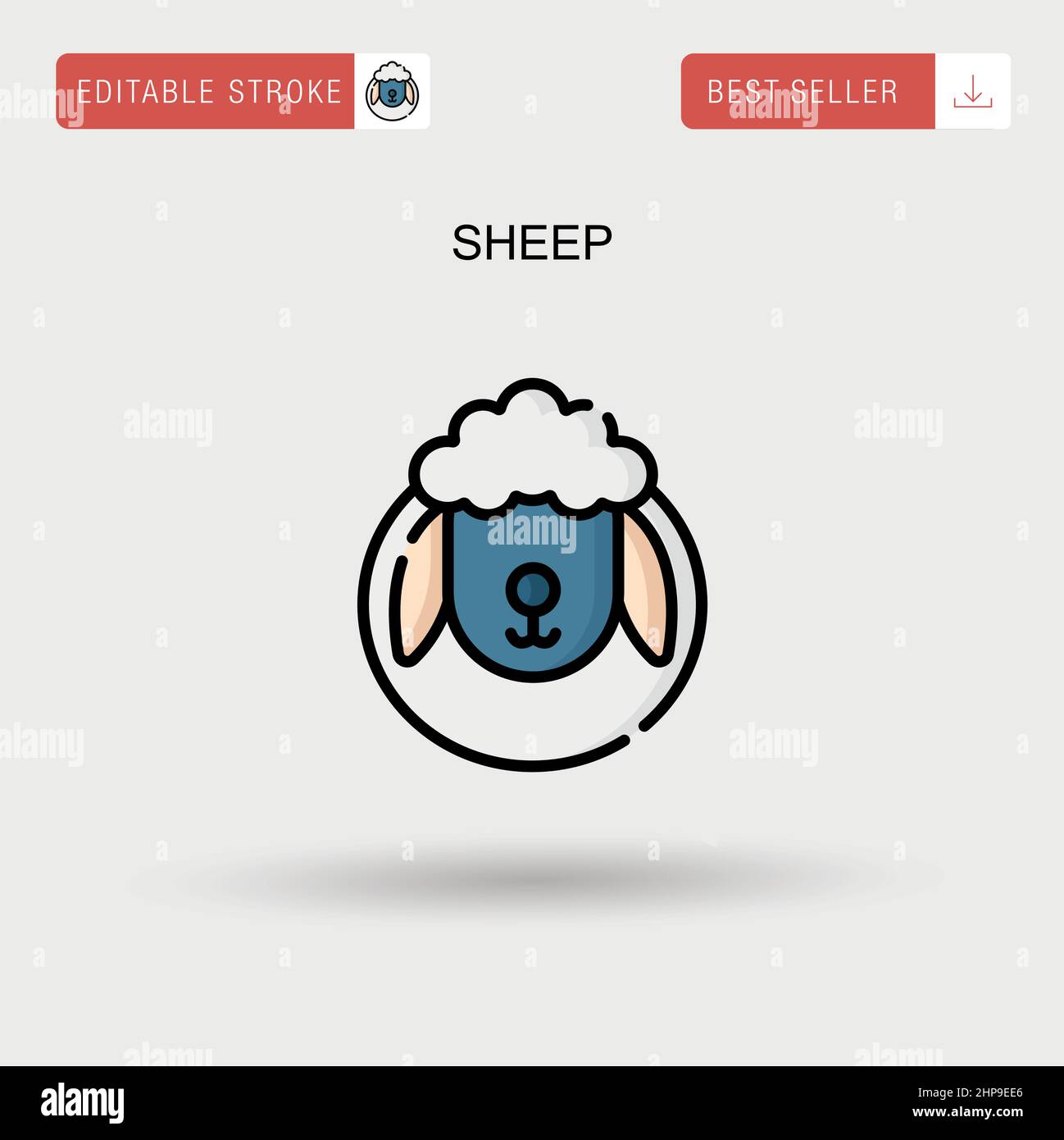 Sheep Simple vector icon Stock Vector Image & Art - Alamy