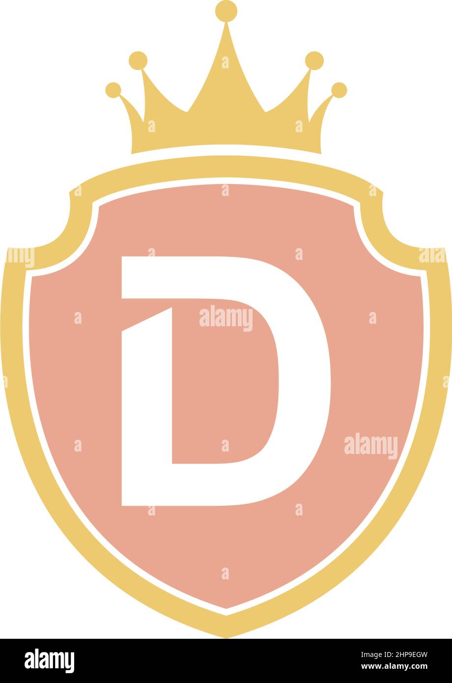 Letter D with shield icon logo design illustration Stock Vector Image ...